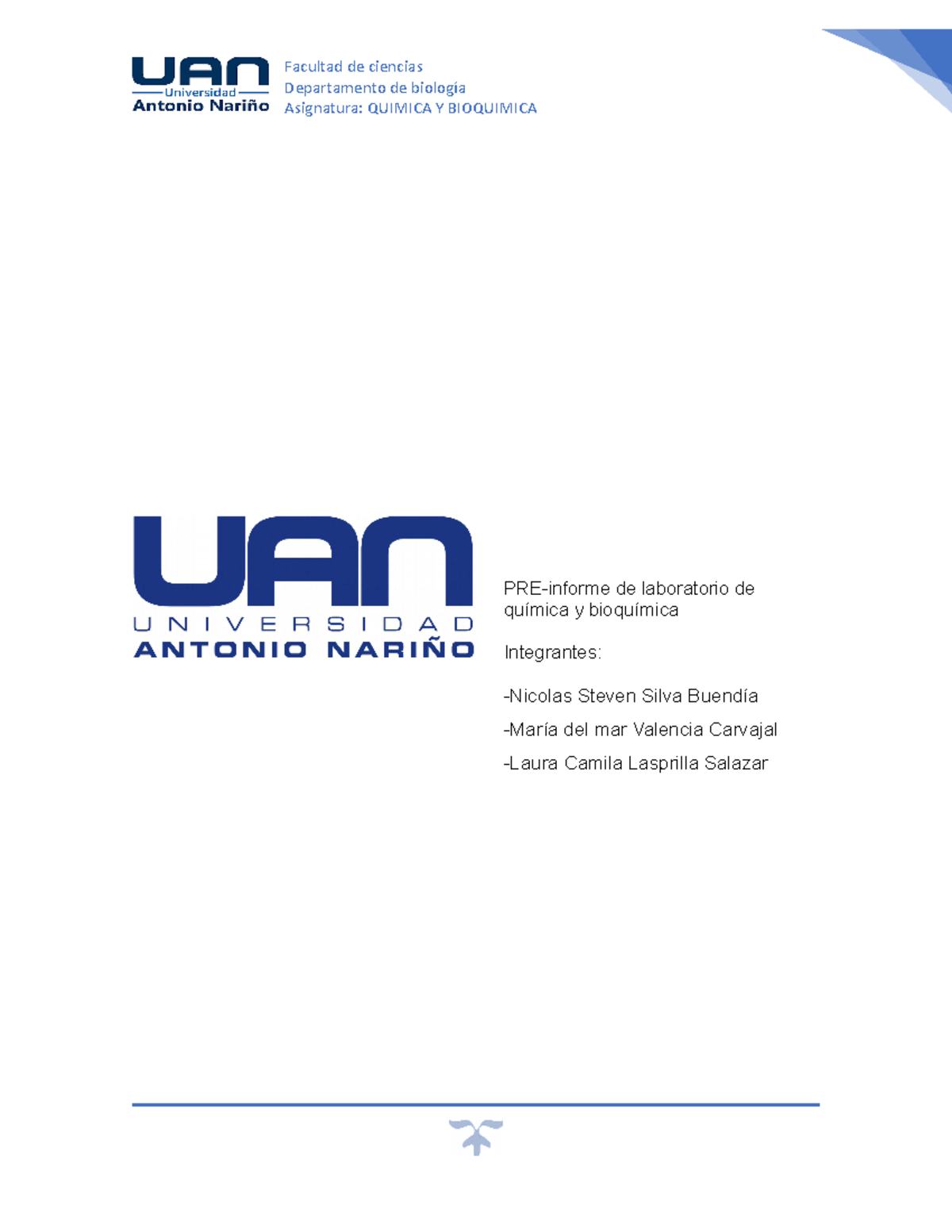 Informea bioquimica - DASDA - Departamento de biología Asignatura ...