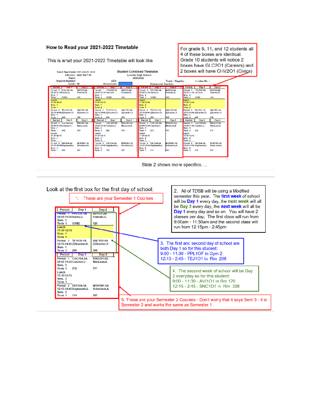 How to read your 2021-2022 Timetable - Studocu