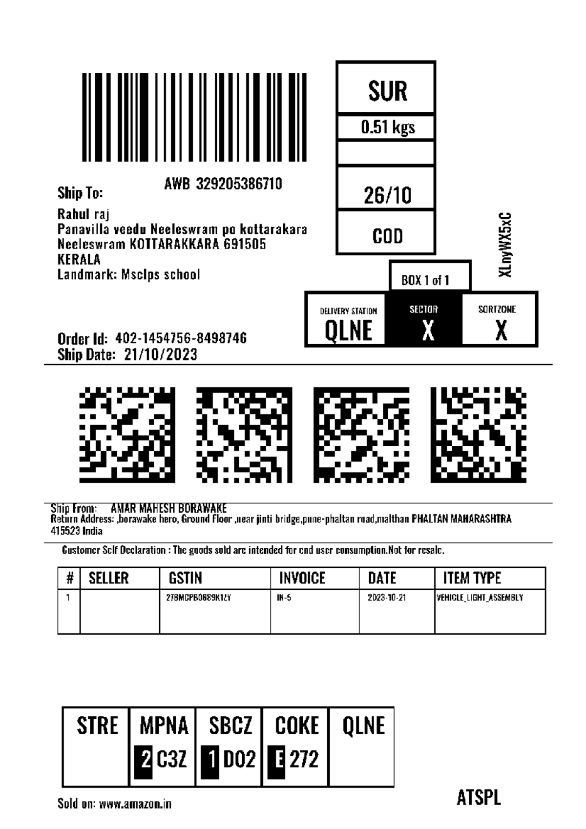 73040299813019650 - Tax Invoice/Bill of Supply/Cash Memo (Triplicate ...