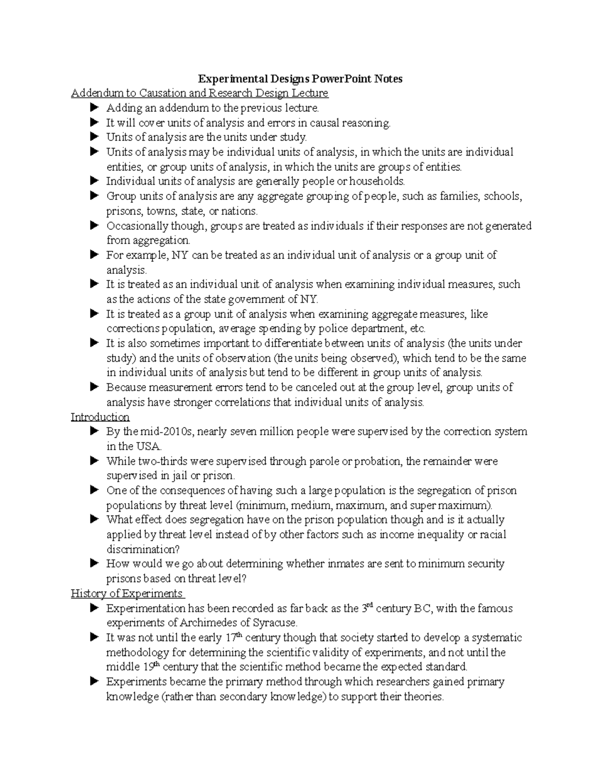 Experimental Designs Power Point Notes - Experimental Designs ...