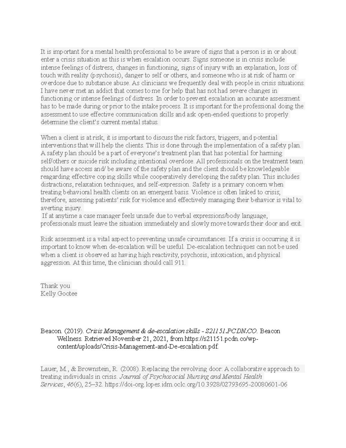 PCN 255 Topic 4 discussion 1 Case management - It is important for a ...