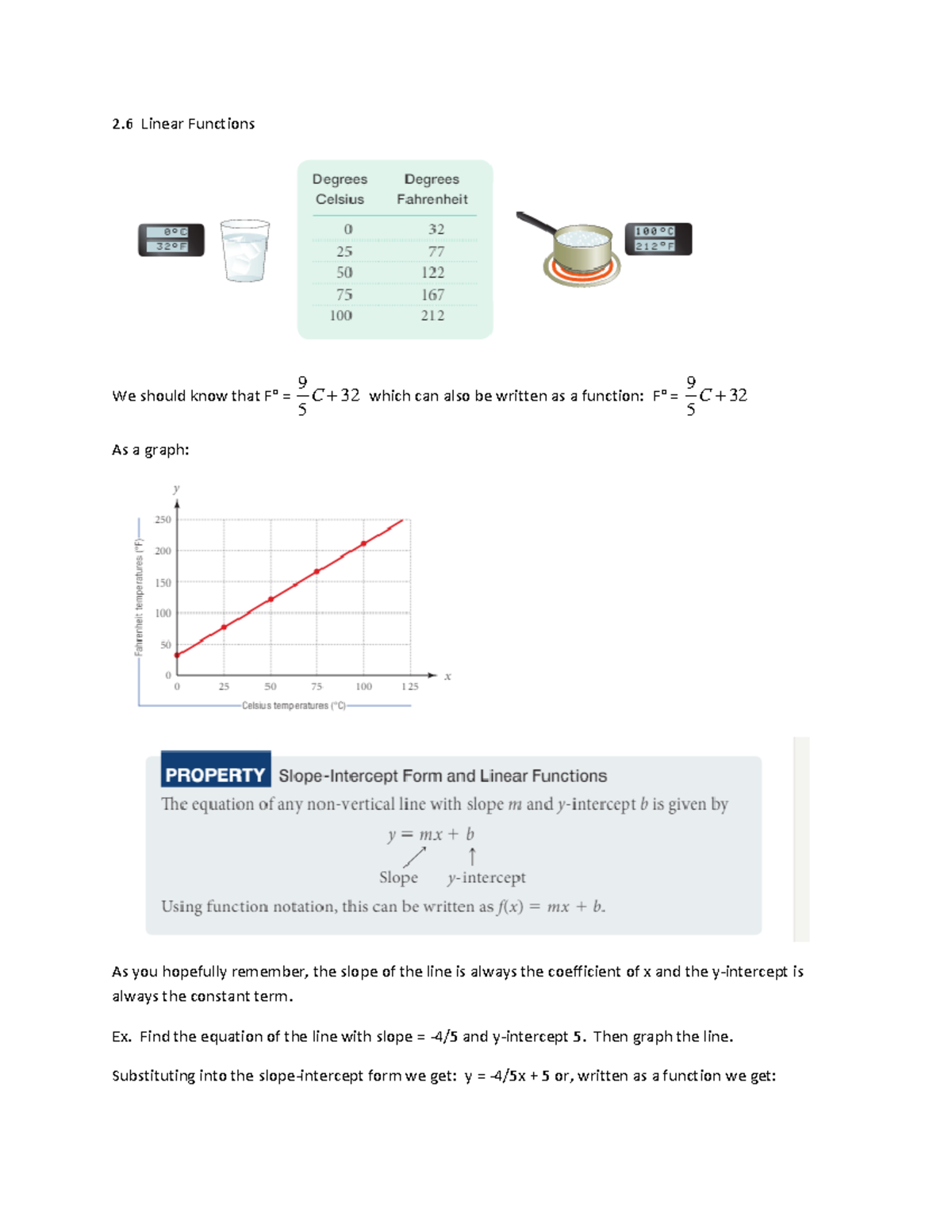 2.6 - Linear functions - this to learn math-110 and the teacher is Mark ...
