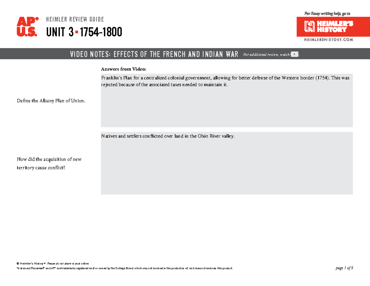 AP US HRG Unit 3 Noteguide - UNIT 3 1754- © Heimler’s History TM Please ...