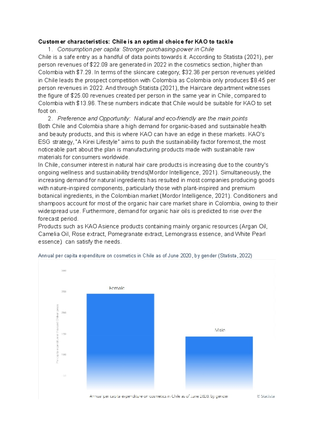 Customer characteristics - Consumption per capita: Stronger purchasing ...