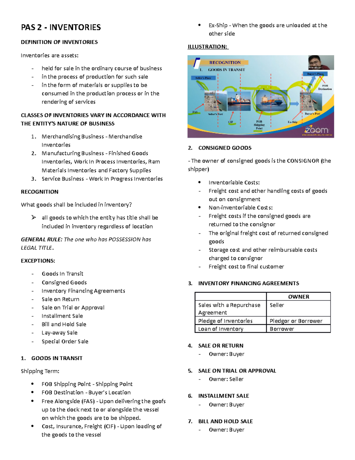 Inventories by REO Webinar - PAS 2 - INVENTORIES DEFINITION OF ...