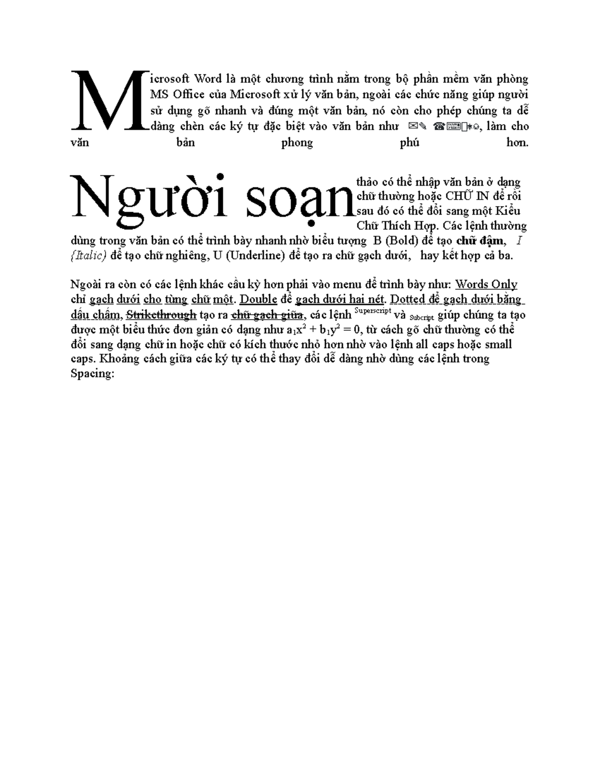 Bai thuc hanh 4 - ttttt - icrosoft Word là một chương trình nằm trong bộ phần mềm văn phòng MS ...