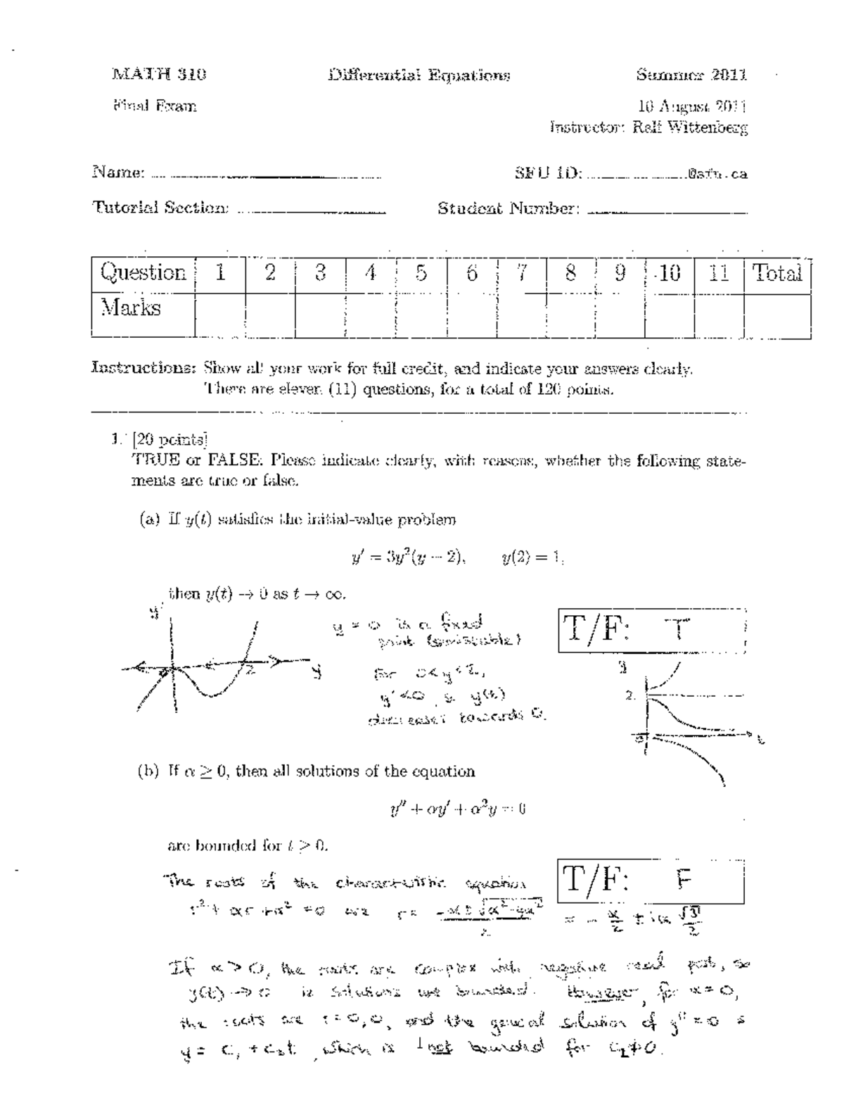 M310s11 final solutions-1 - MATH 260 - Studocu