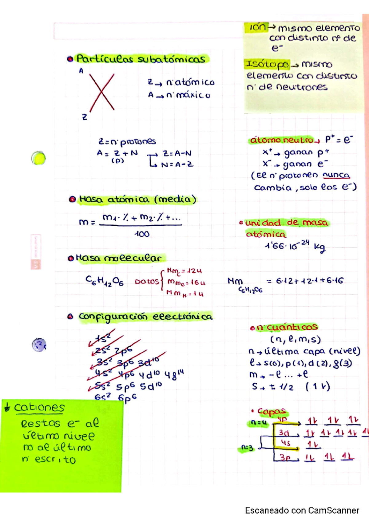 Quimica - Fórmulas química - Física y Química - Studocu
