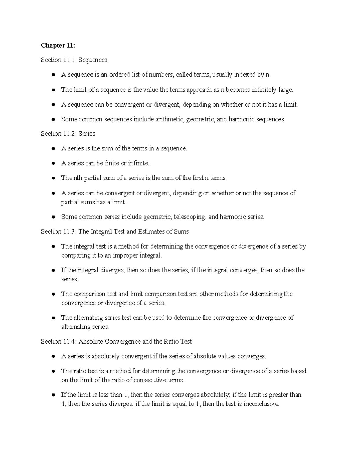 MATH 220 Chapter 11 - MATH 220 Notes for Ch 11 - Chapter 11: Section 11 ...