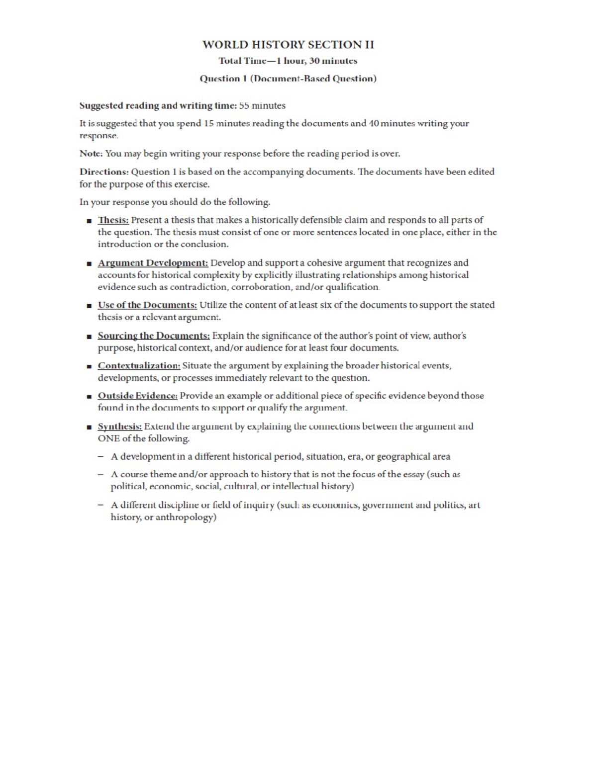 Islam -DBQ 1 - Question 1: Using the documents and your knowledge of ...