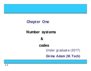 1,Number Systems - Lecture notes - summer 2009 Number Systems Number ...