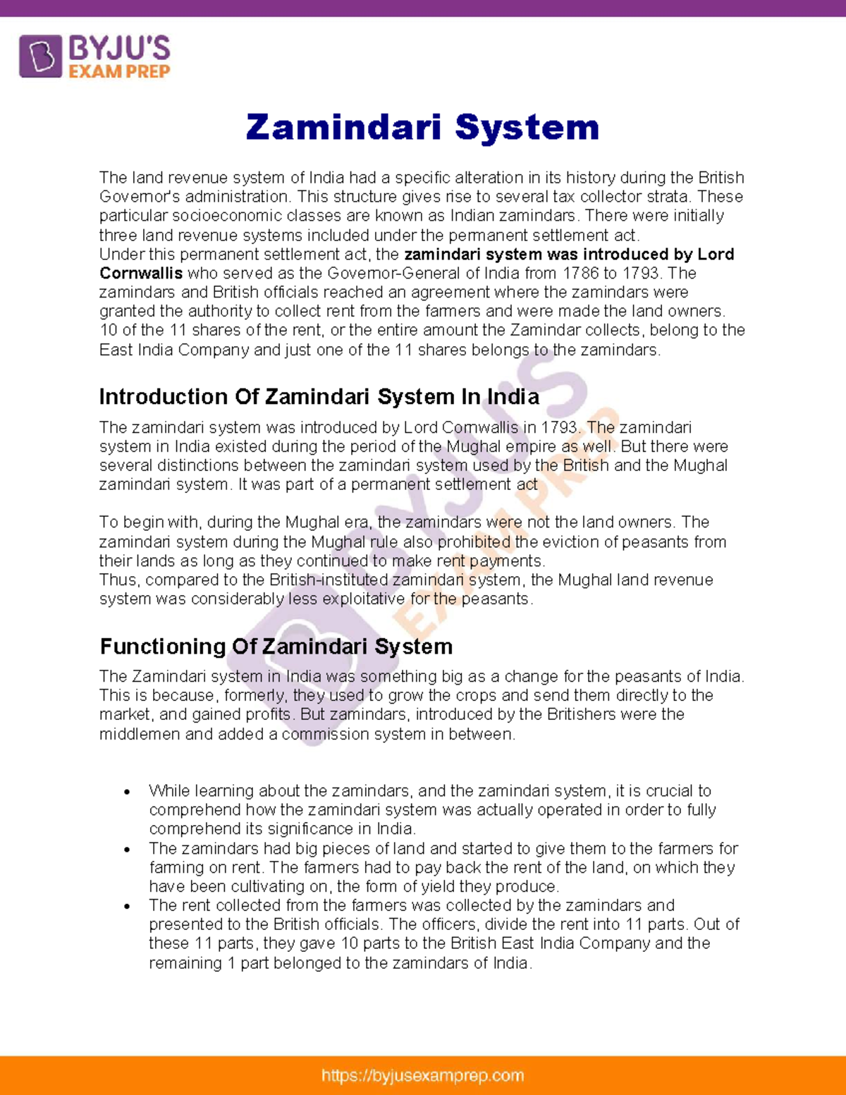 Zamindari system upsc notes 52 - Zamindari System The land revenue ...
