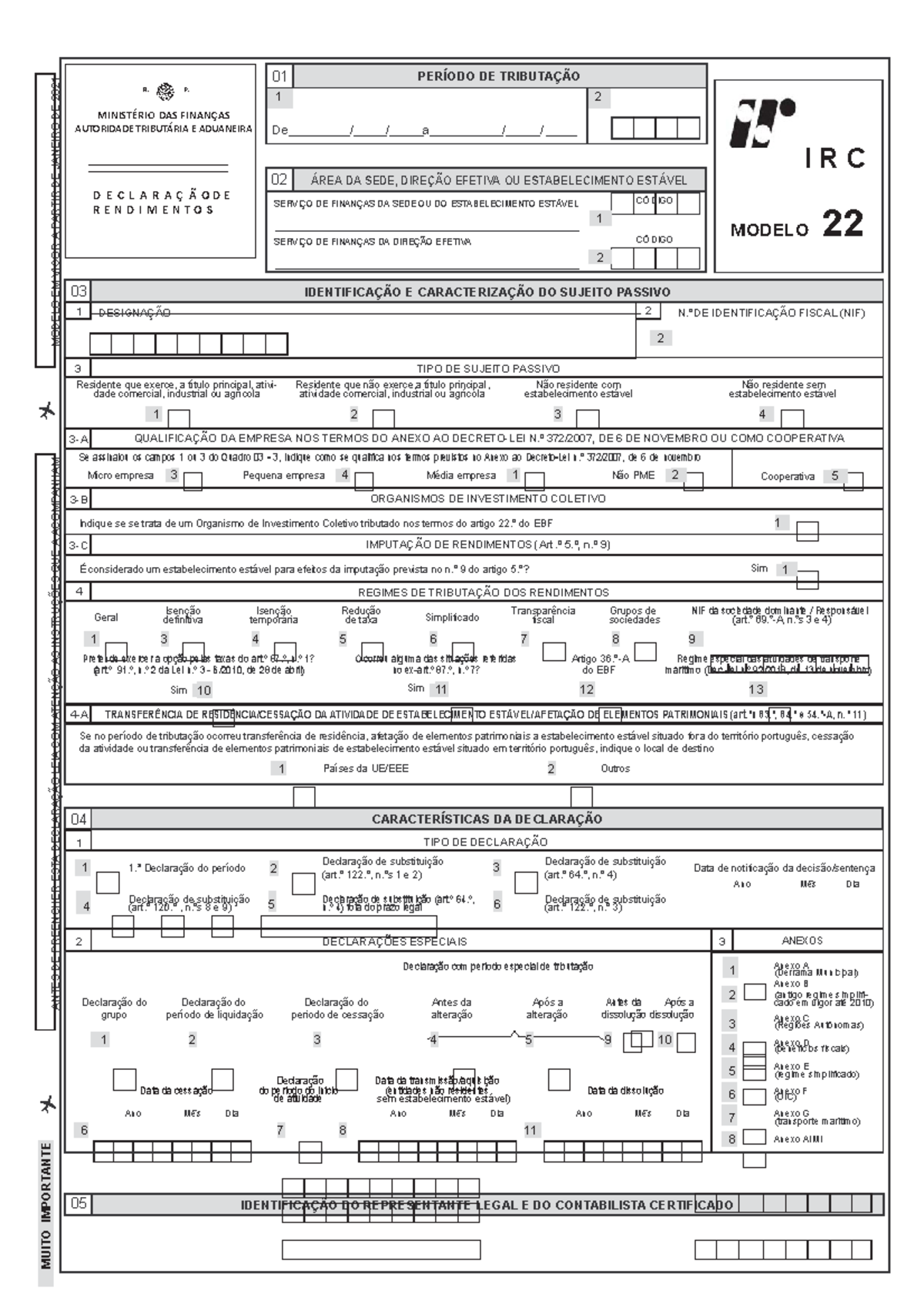 Modelo 22-IRC - 2020 - Relação entre fórmulas e conteúdos da teórica ...
