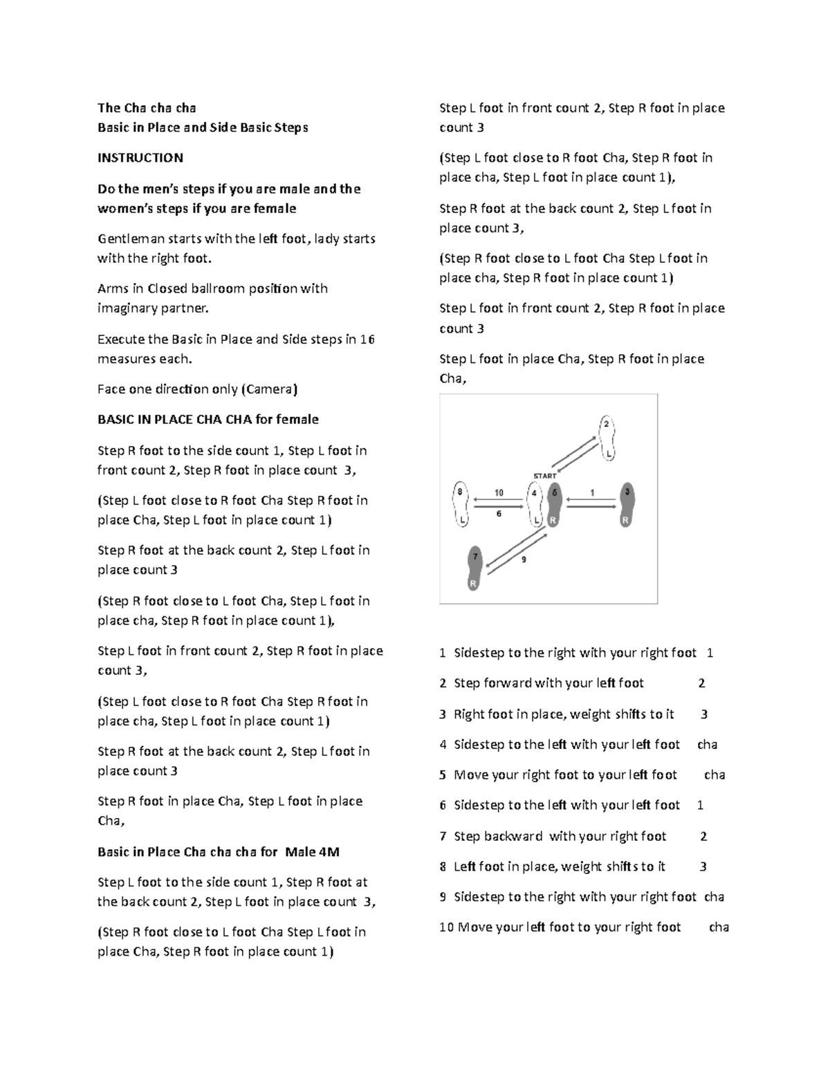 PE2 Reviewer - compiled lecture for the topic - The Cha cha cha Basic ...