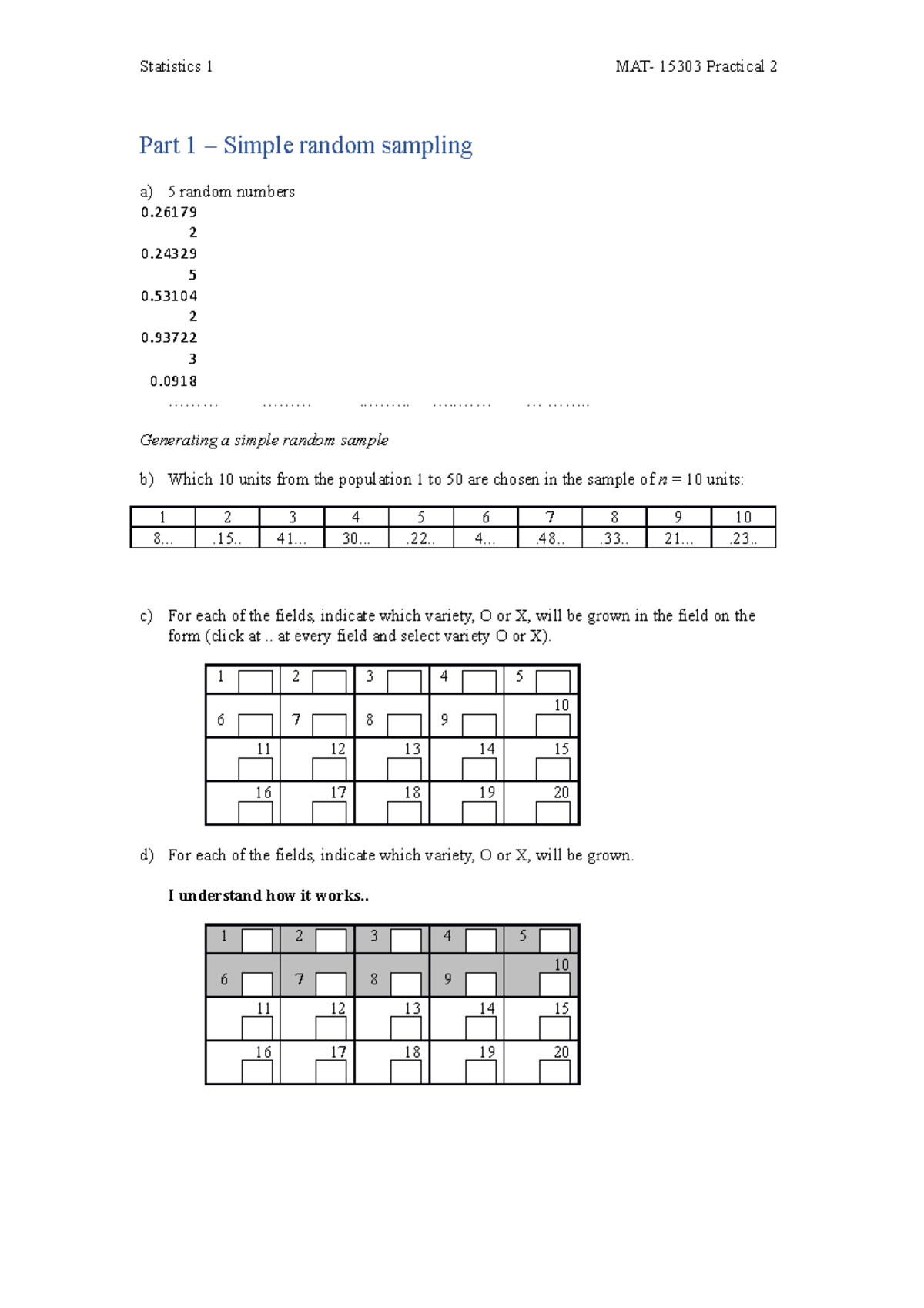 Lesson 2 Form 2 practical 2 statistics 1 Wageningen university ...
