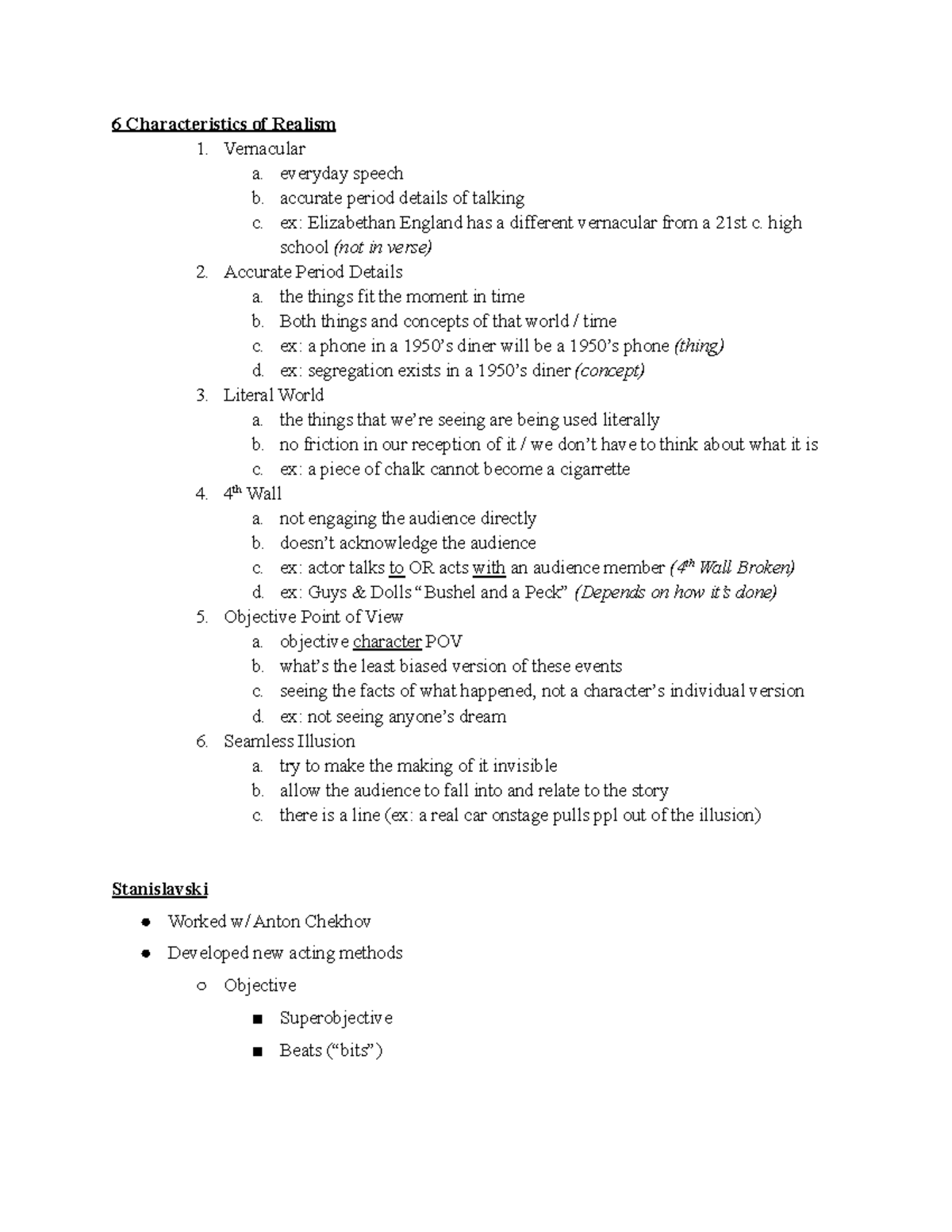 Style - Realism - 6 Characteristics of Realism 1. Vernacular a ...