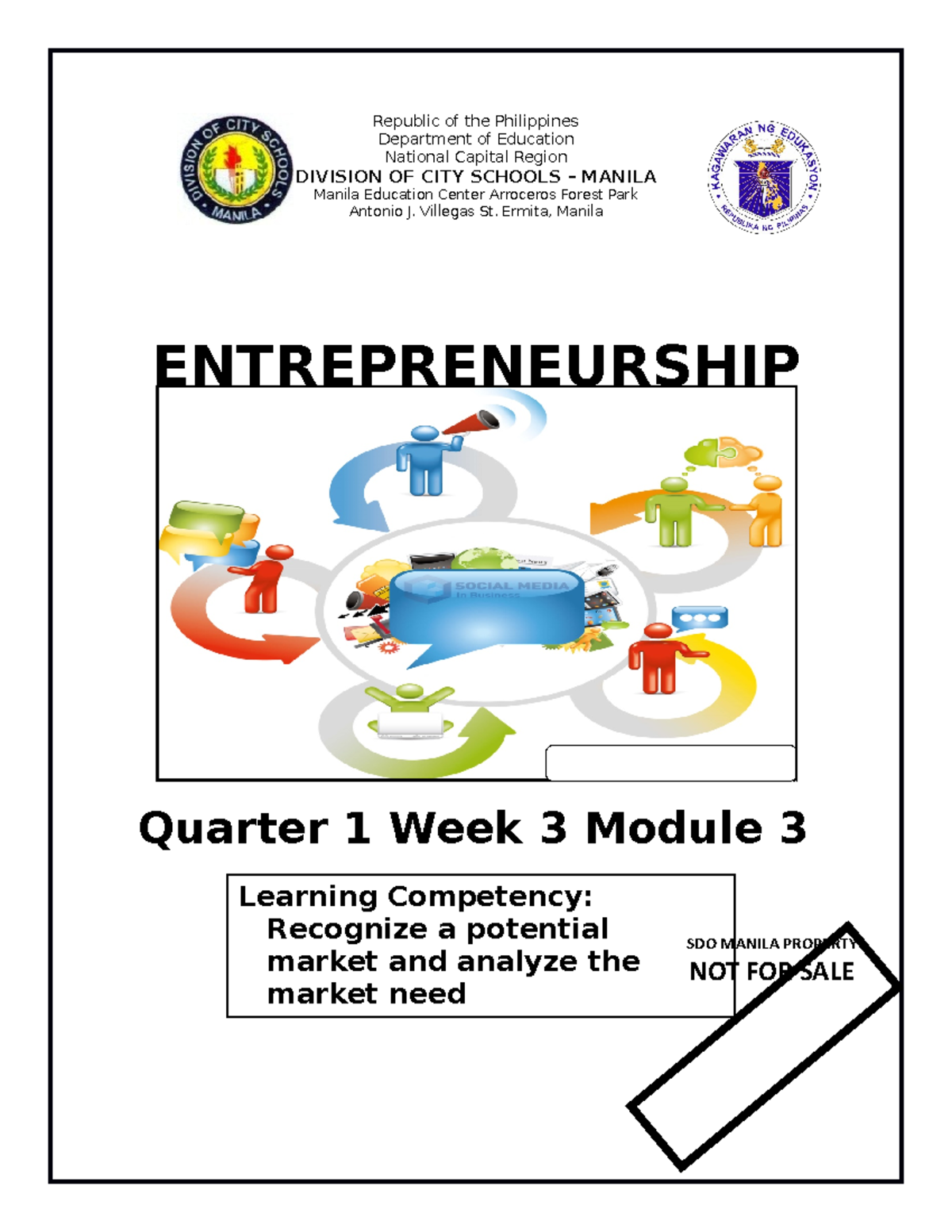 Entrep Module 3 Entrep - Republic of the Philippines Department of ...