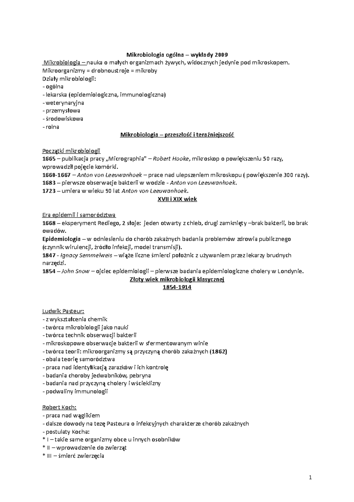 Mikrobiologia wykłady II - Mikrobiologia ogólna – wykłady 2009 ...