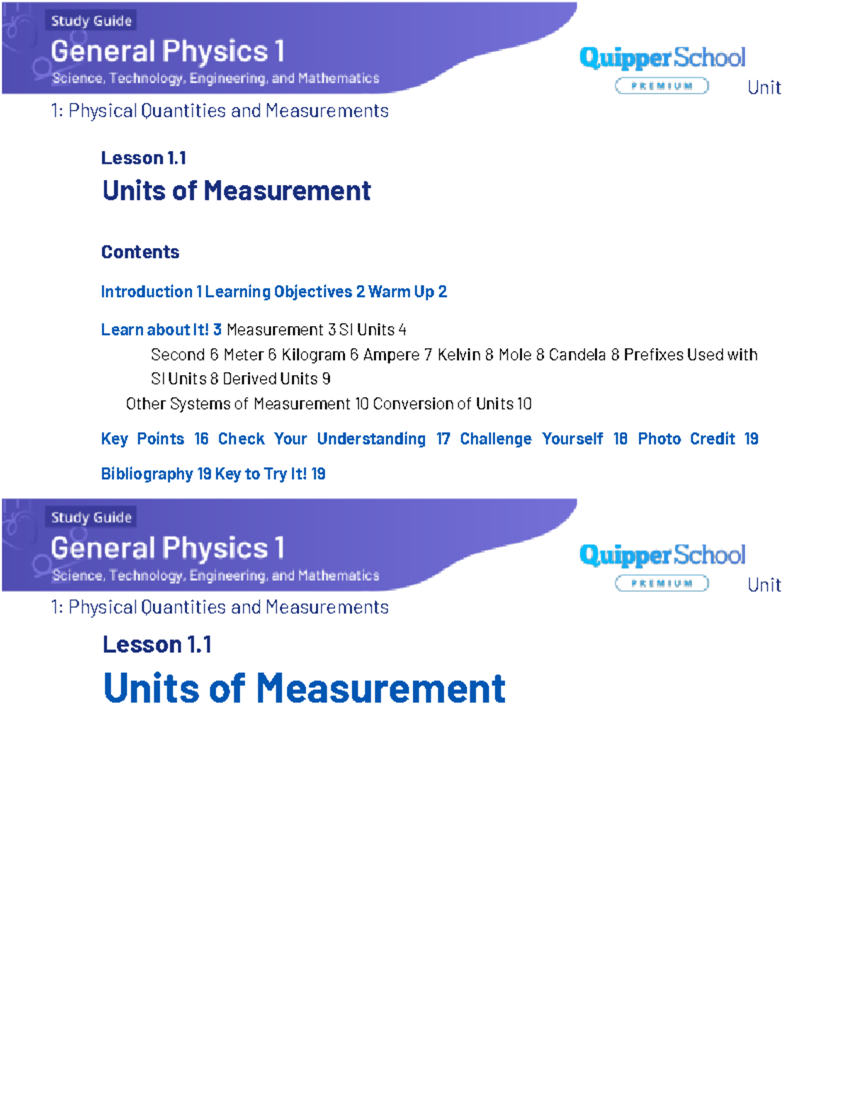 Measurement - chem - Unit 1: Physical Quantities and Measurements ...