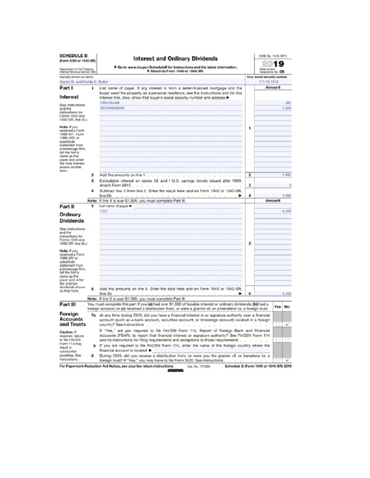 2019 Schedule B - ACC330 - Studocu