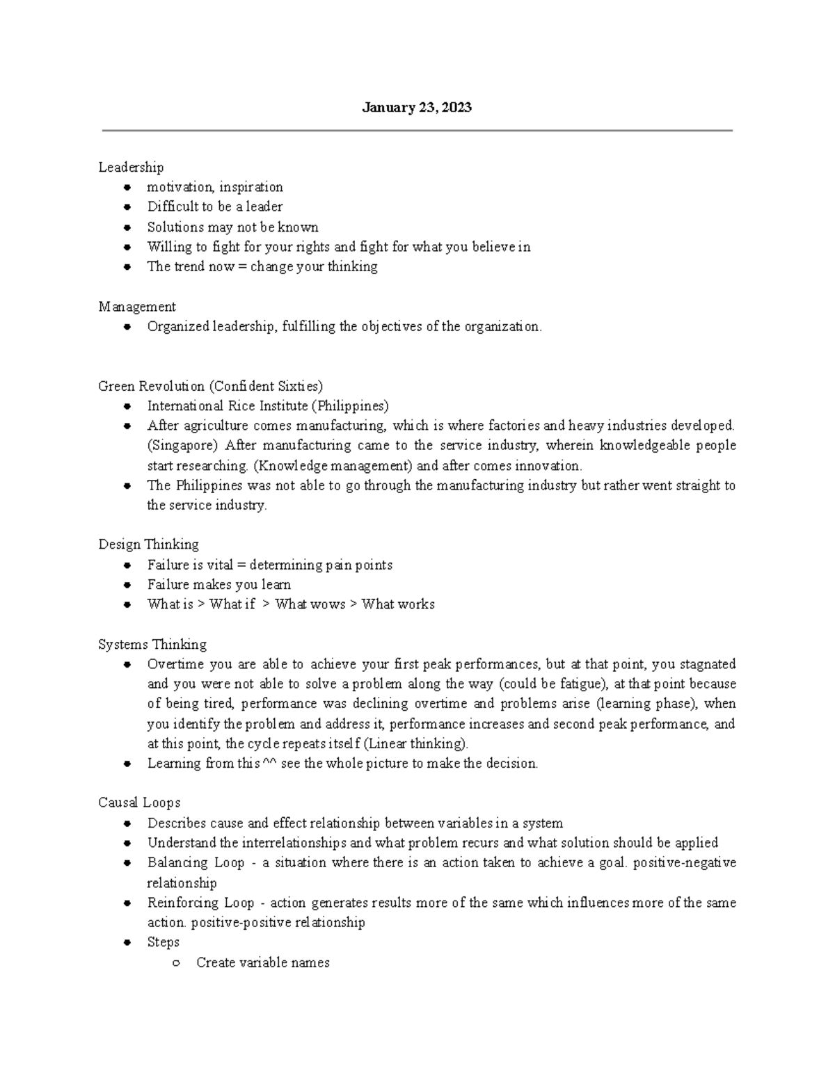 Mgtrend Notes - January 23, 2023 Leadership motivation, inspiration ...