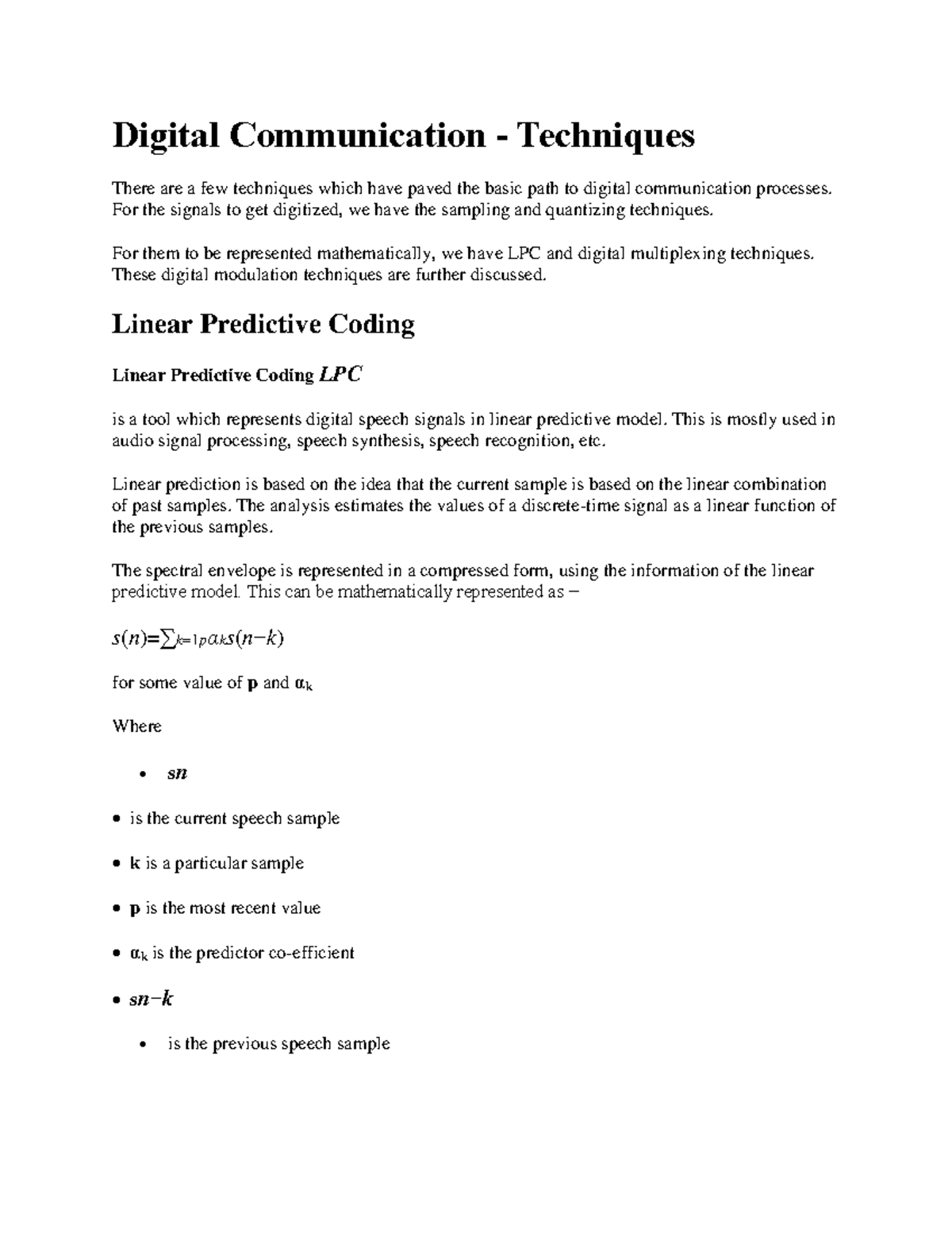 3 Digital Communication - Techniques - Digital Communication ...