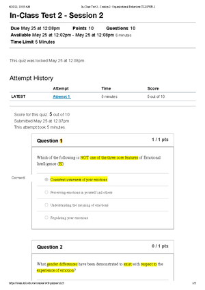 MAN201 - Class 2 - Leadership - Leadership MAN201: Organizational ...