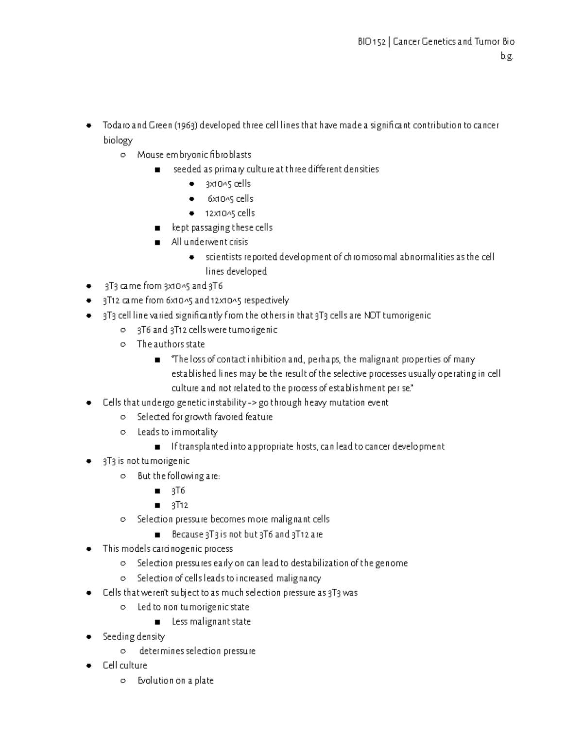 BIO 152 Development of the NIH 3T3 Cell Line Notes - Deprecated API ...