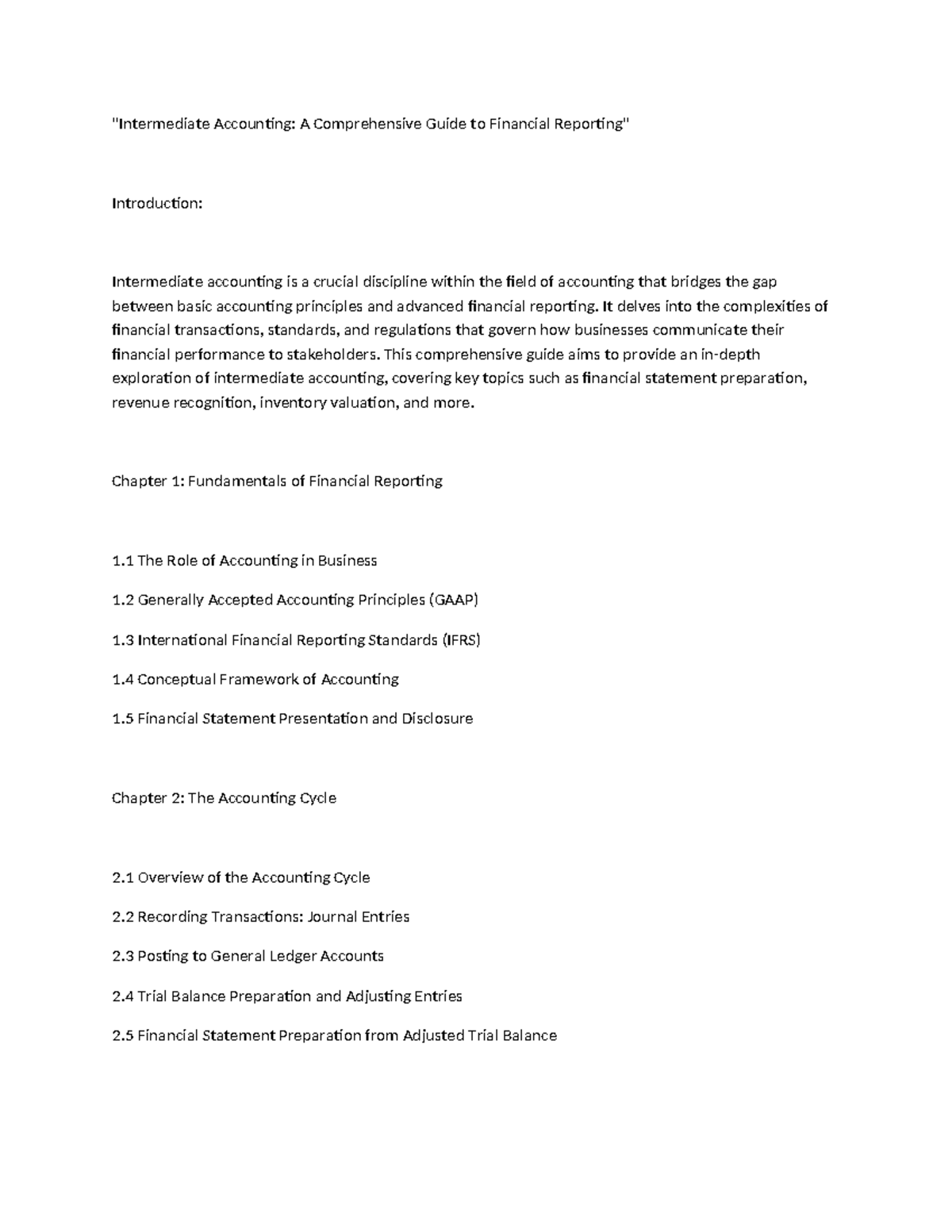 Intermediate Accounting - "Intermediate Accounting: A Comprehensive ...