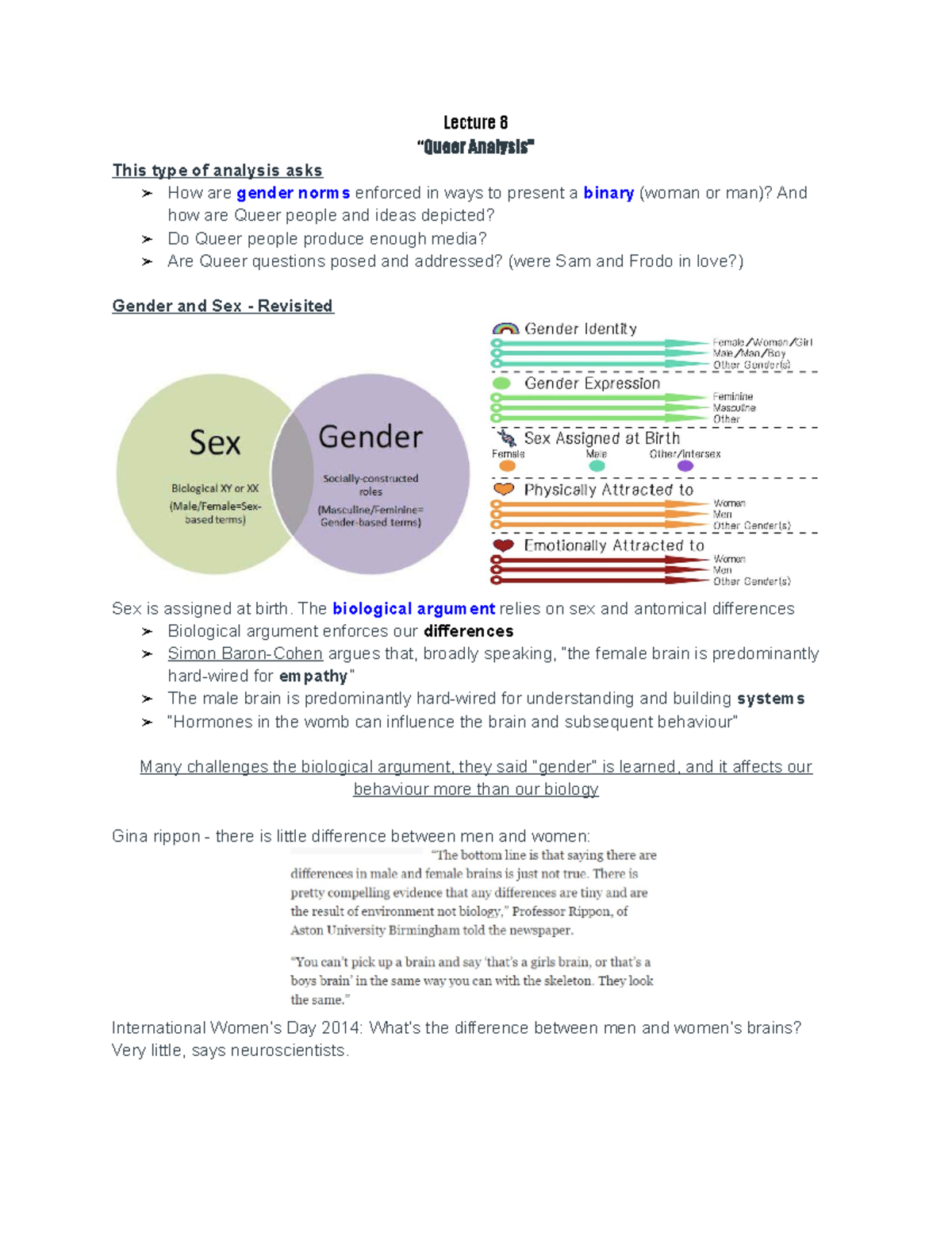 MDSA01 Final Test prep 143 - Lecture 8 “Queer Analysis” This type of ...