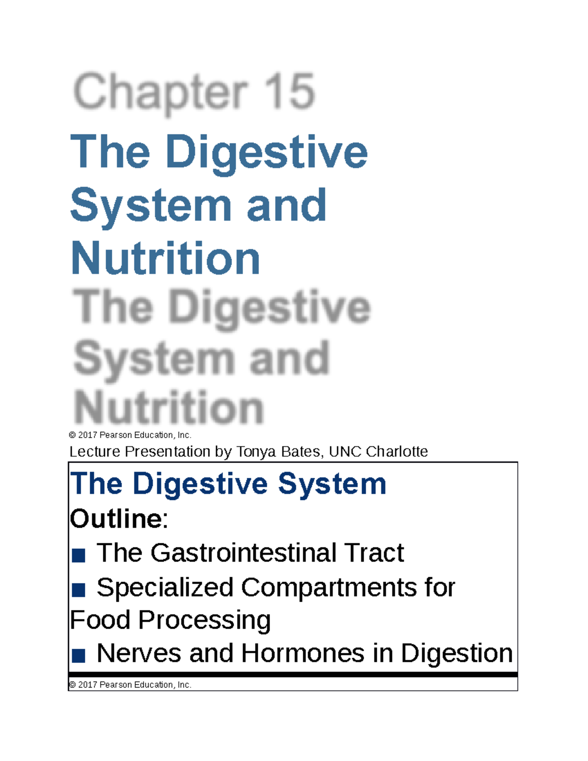 BIO 140 Chapter 15 The Digestive System and Nutrition - The Digestive ...