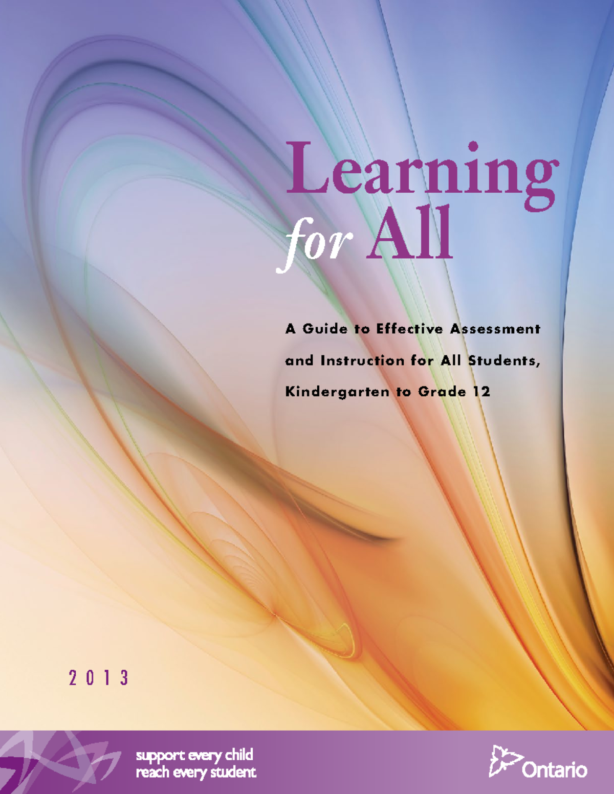Learning for All – A Guide to Effective Assessment and Instruction for ...