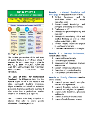 FS2-Episode-3 - Field study for Pre-service Teacher - To have ...