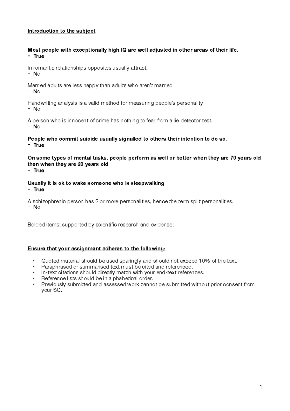 Behavioural Science - lecture notes and summarised work - Introduction ...