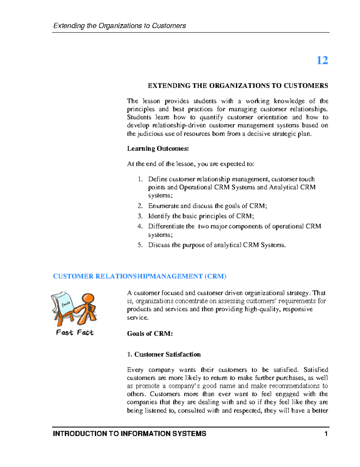 W12 Lesson 12 - Extending the Organization to Customers - Module - 12 ...