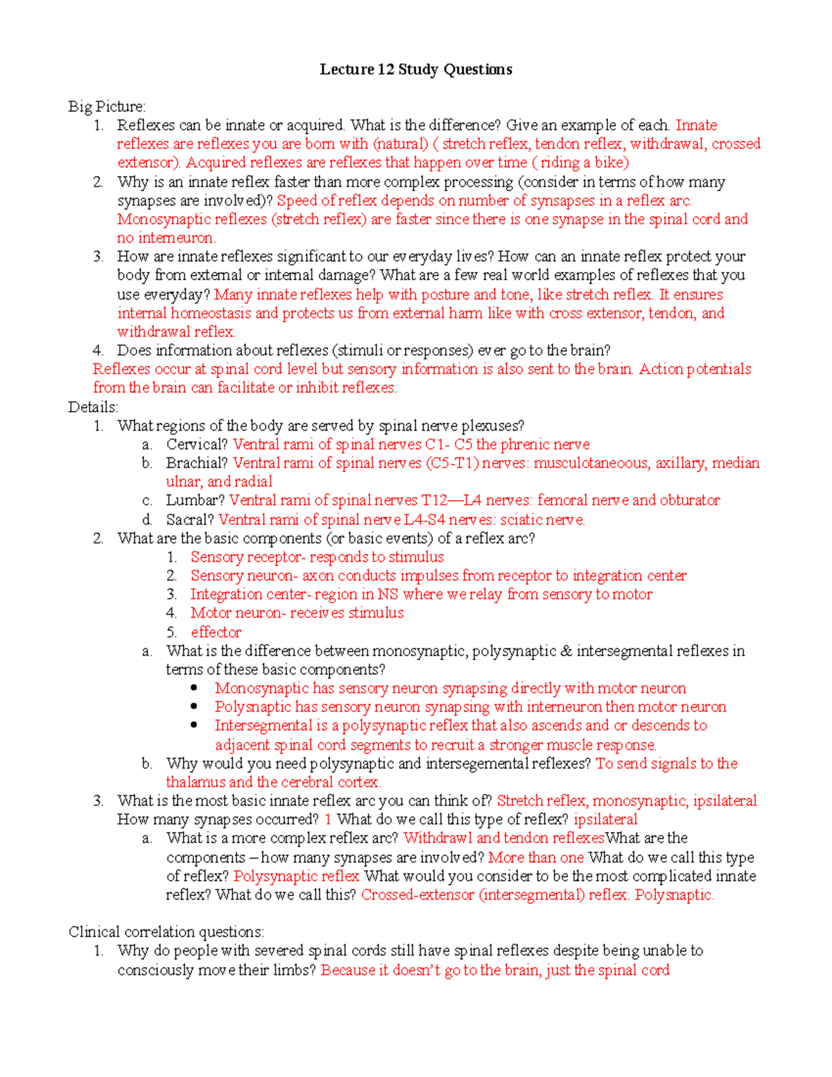 Lecture 12 Study Questions-1 - Lecture 12 Study Questions Big Picture ...