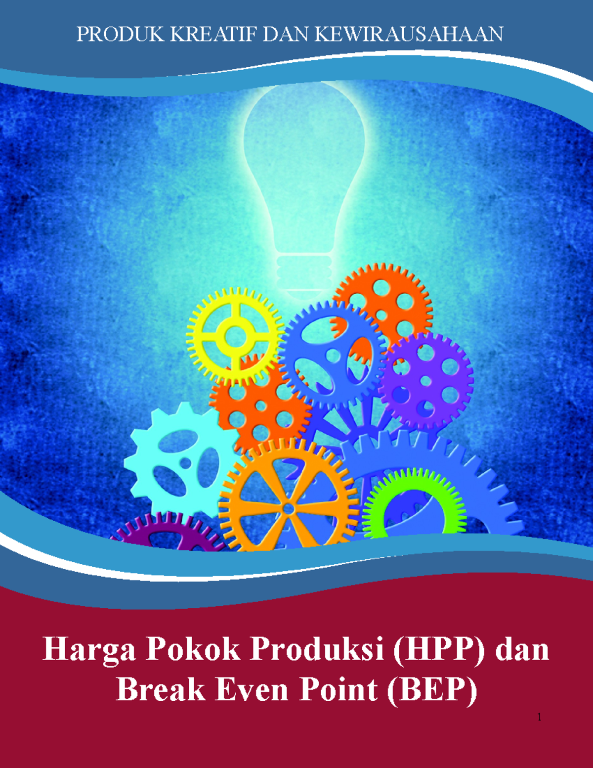 Modul HPP dan BEP - PRODUK KREATIF DAN KEWIRAUSAHAAN Harga Pokok ...