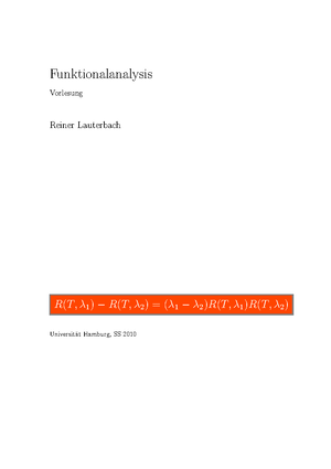 Funktionalanalysis HA2 - Prof. Dr. Armin Iske M. Sc. Lars Poppe ...