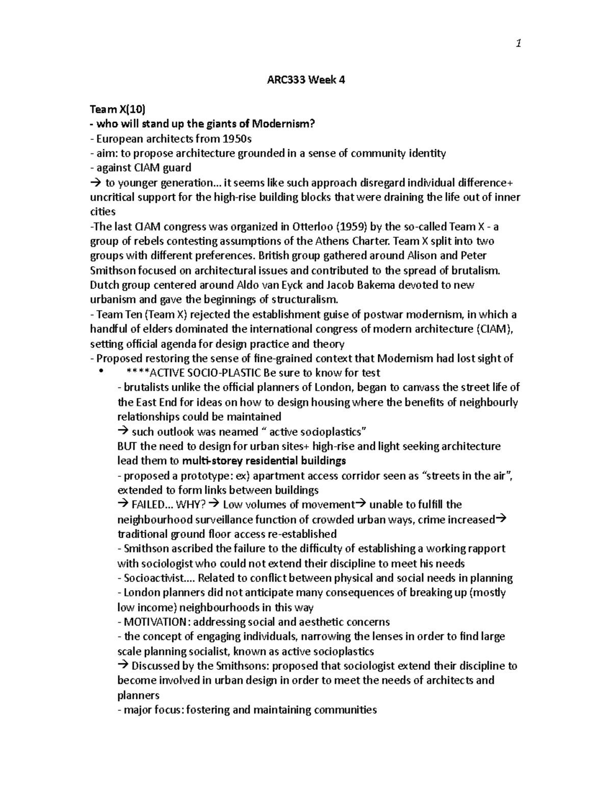 Lecture notes, lecture LECTURE 4 - 2015/2016- arc 333h1 - ARC333 Week 4 ...