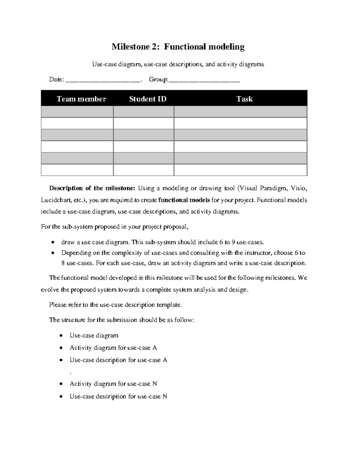 Milestone 2 - Functional Model - Use Case and Activity Diagrams V21 ...
