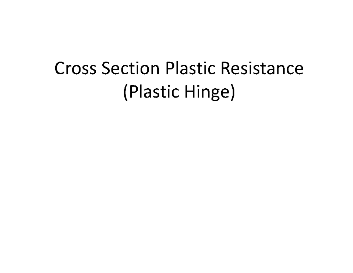 5 Cross Section Plastic Resistance (Plastic Hinge) new - Cross Section ...