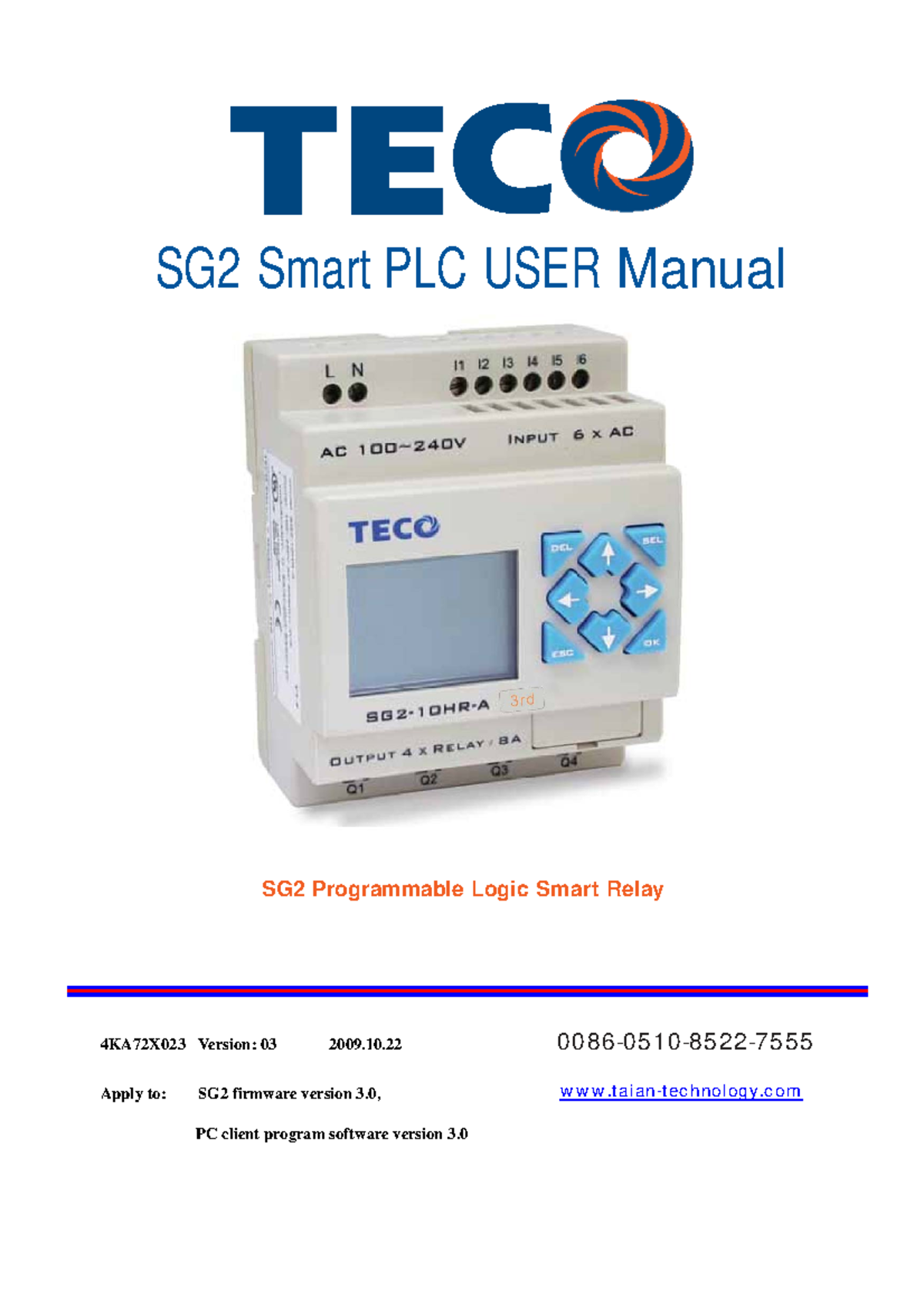 SG2 Manual V03 eng manual - SG2 Smart PLC USER Manual SG2 Programmable ...