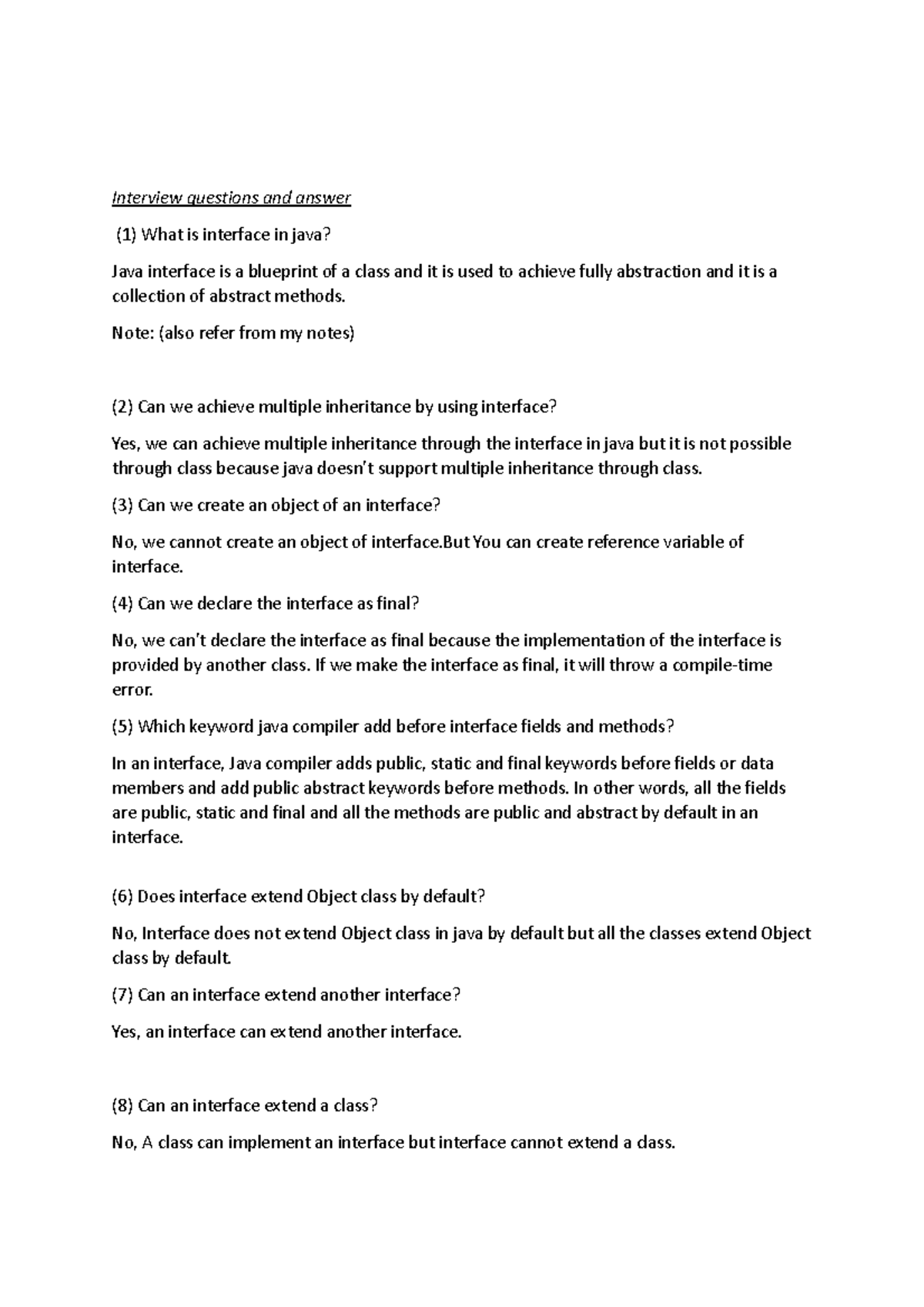 Interview questions and answers bank - Interview questions and answer ...