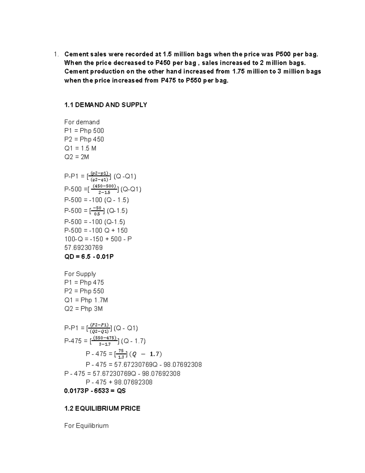 Cobecon Grpwork - ... - Cement sales were recorded at 1 million bags ...