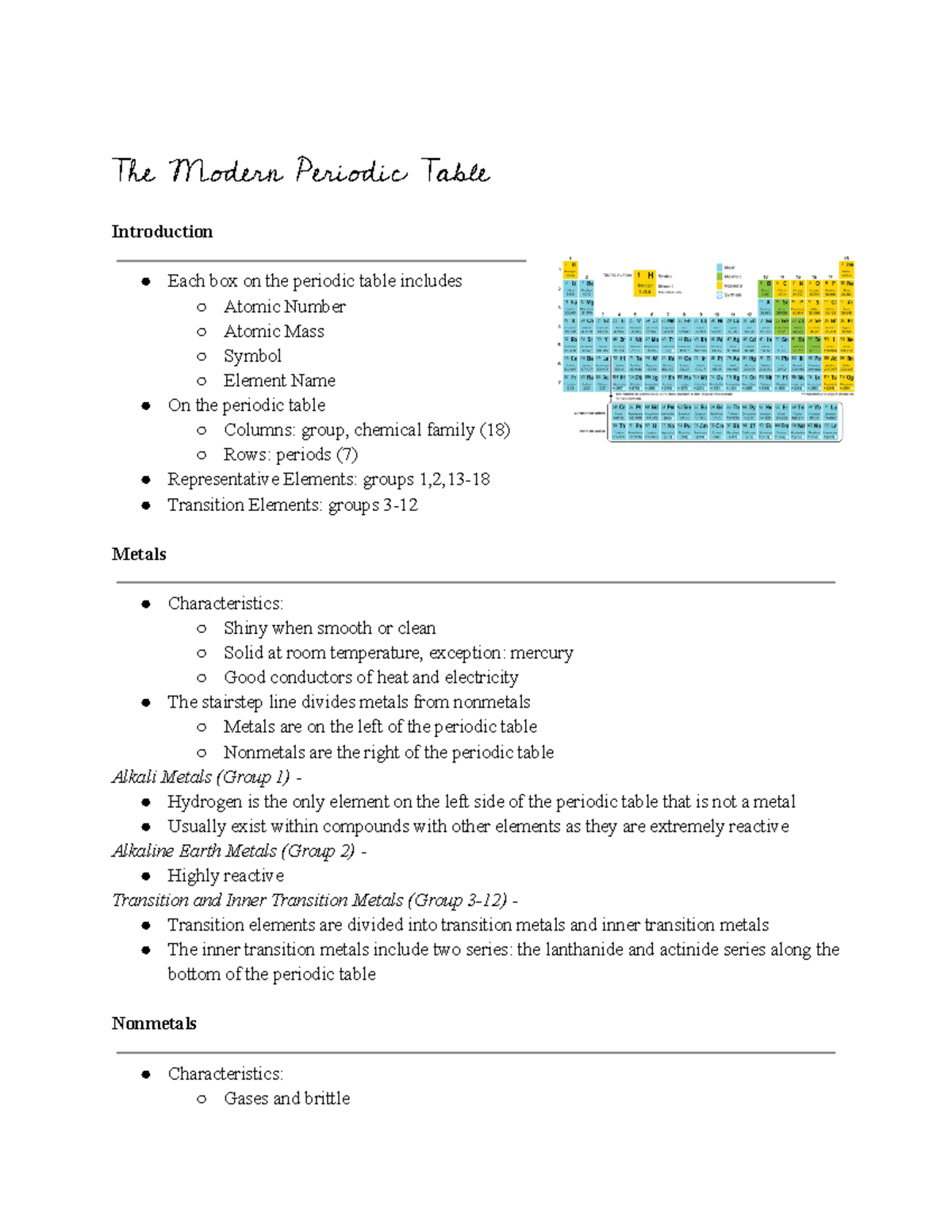 Periodic Table & Periodic Trends Study Guide - The Modern Periodic ...