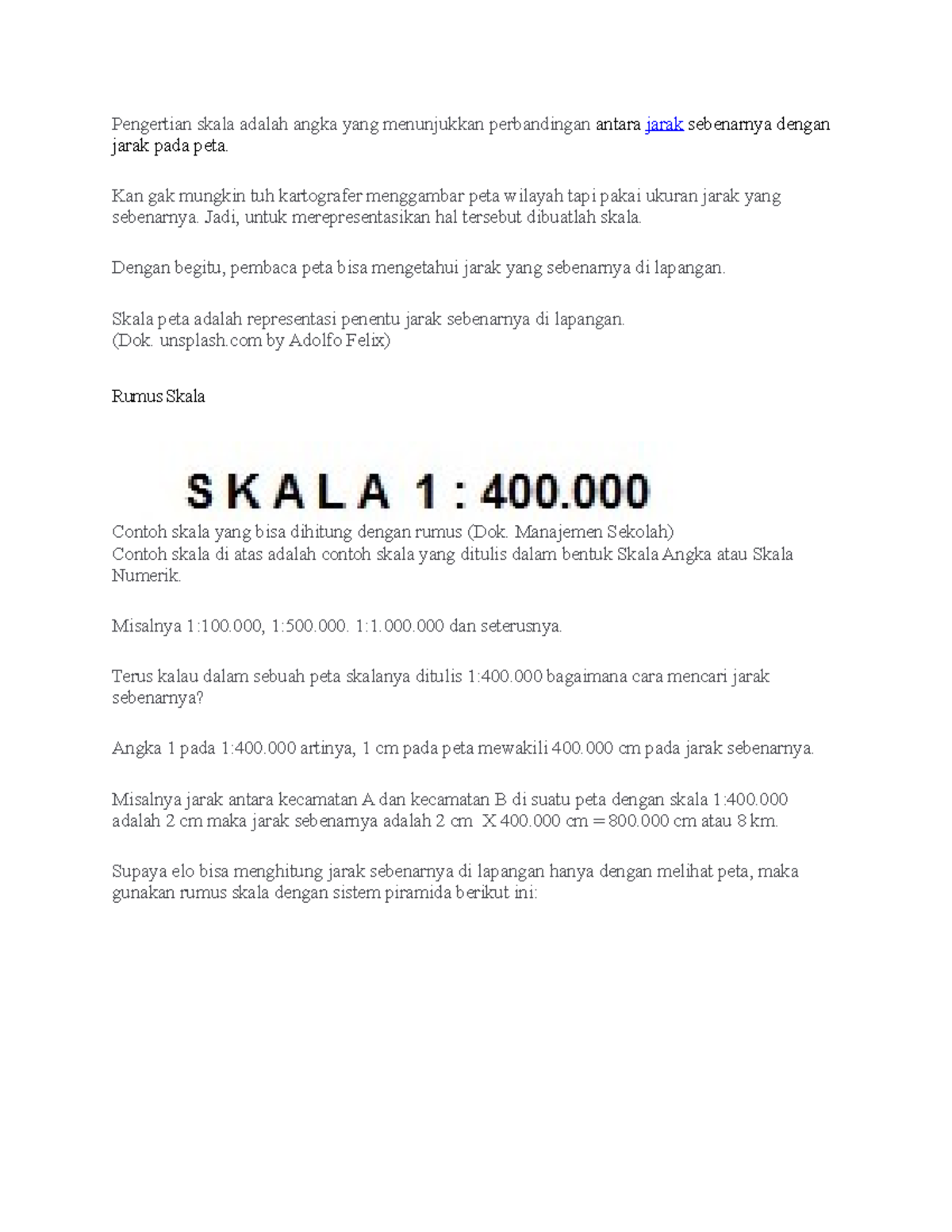 Skala - Pengertian skala adalah angka yang menunjukkan perbandingan ...