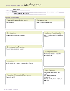 Medication template 0428- prednisone - ACTIVE LEARNING TEMPLATES ...