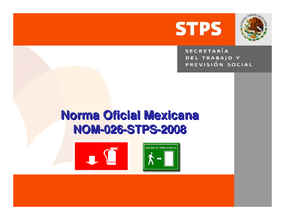 NOM 026 - Apuntes Códigos de colores - Norma Oficial Mexicana NOM-026 ...