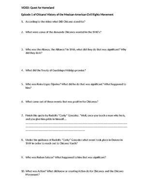 Early Formation of Chicano Identity - EARLY FORMATION OF CHICANX ...