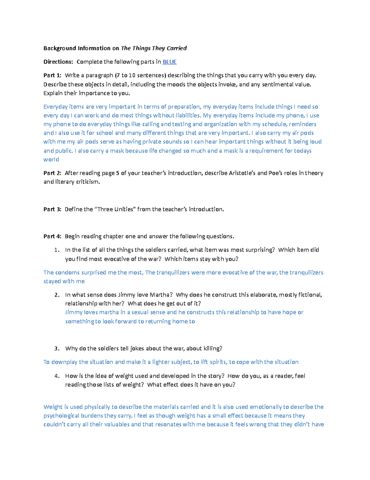 Background Information on The Things They Carried - Background ...